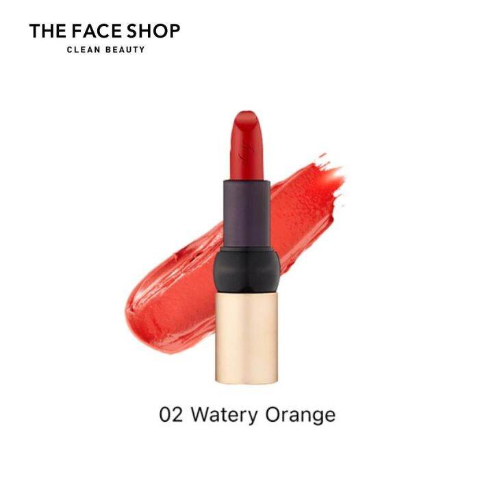 The Face Shop New Bold Sheer Glow Lipstick 02 Watery Orange | Lazada PH