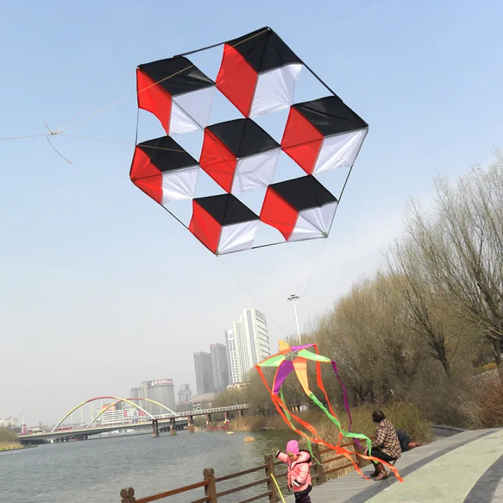 Seven-star kite Rubik's Cube Bagua kite spinning tail floating long ...