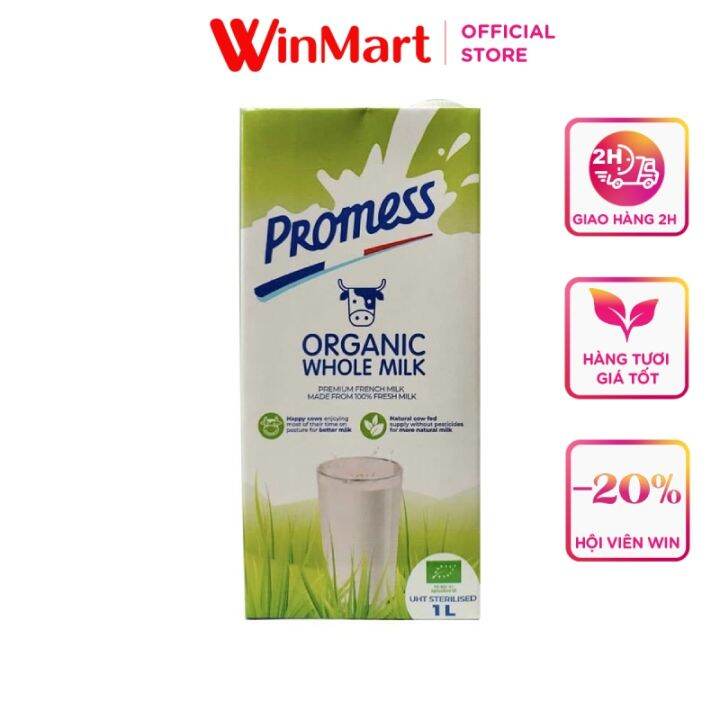 [Siêu thị WinMart] - Sữa tươi tiệt trùng nguyên chất PROMESS ORGANIC 1L ...