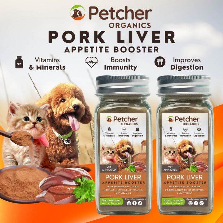 Petcher Organics Pork Liver Powder 80g Pet Meal Topper and Appetite ...