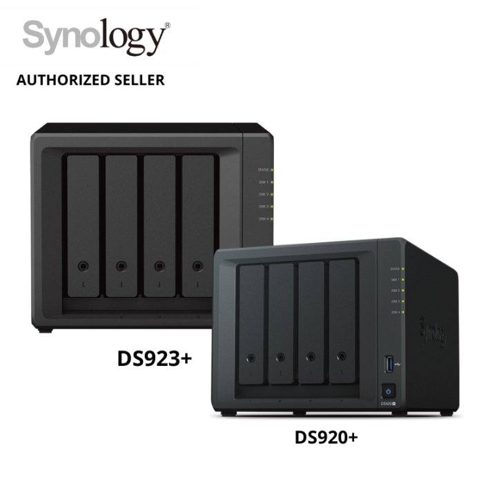 Synology DS923+ 4-Bay NAS (AMD Ryzen R1600 2.6Ghz *up to 3.1Ghz, 4GB, 2 ...