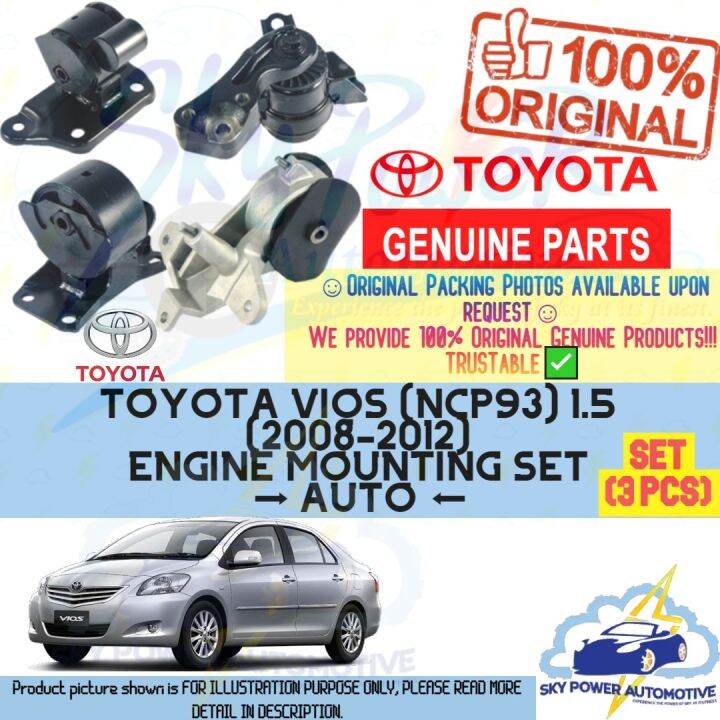 TOYOTA VIOS (NCP93) 1.5 (AUTO) (2008-2012) 100% ORIGINAL TOYOTA GENUINE ...