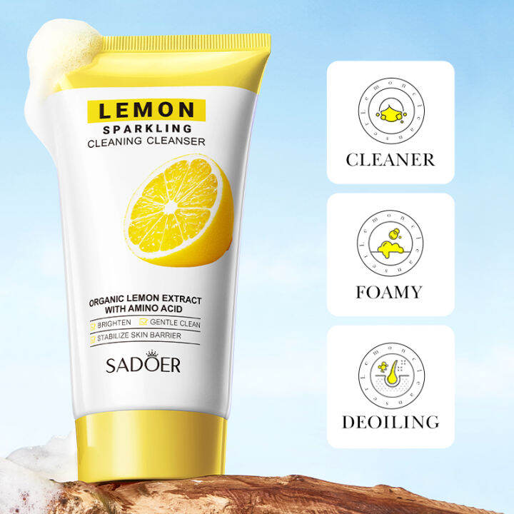 ROREC SADOER Organic Lemon Extract Amino Acid Sparkling Cleaning Cleanser 150g | Lazada