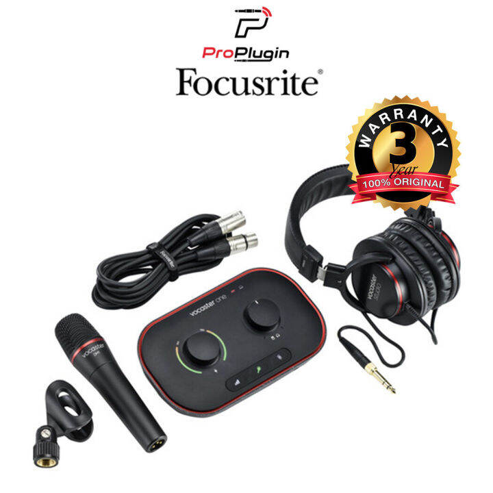 Focusrite Vocaster One Studio ชุดบันทึกเสียงและจัดรายการสําหรับคนทํา Podcast (ProPlugin ...