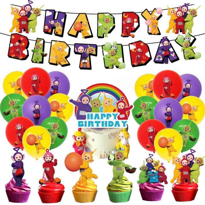 Teletubbies theme Party Decoration set with happy birthday Banner ...