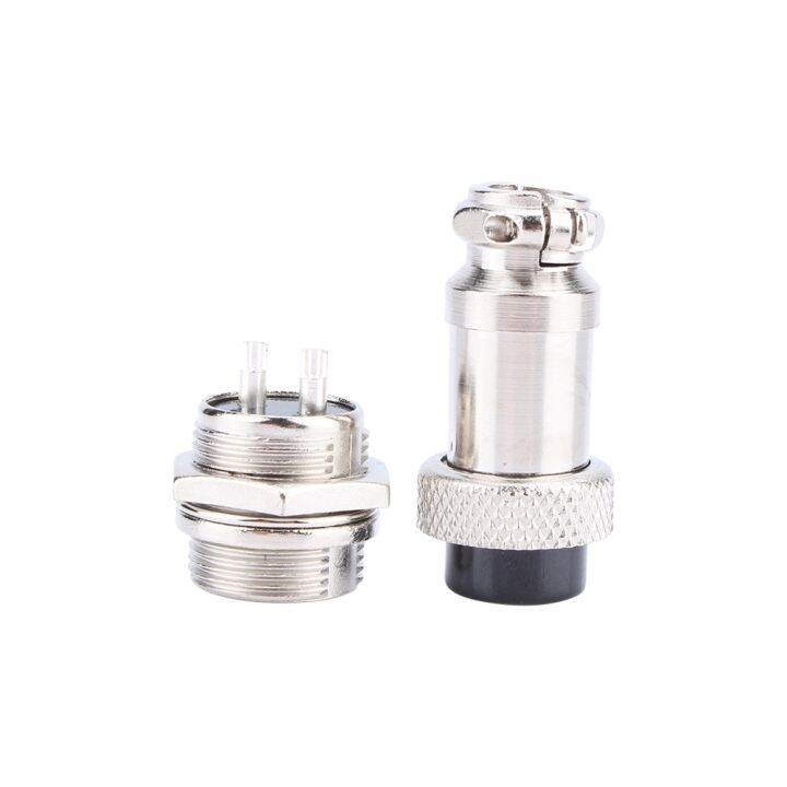 1 Set GX16 Aviation Plug Socket 2 Pin Screw Type Male Female Metal ...