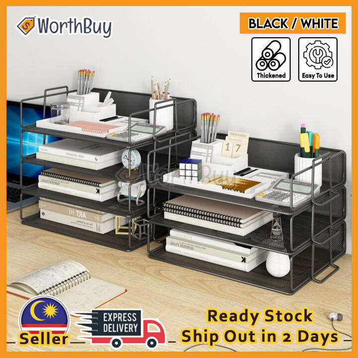 Worthbuy Multi-Layers Document Tray Office Document Storage Rack ...