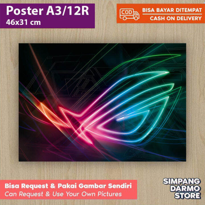 Poster ROG Republic Of Game Terbaru Ukuran A4 A3 Besar Kecil Bisa ...