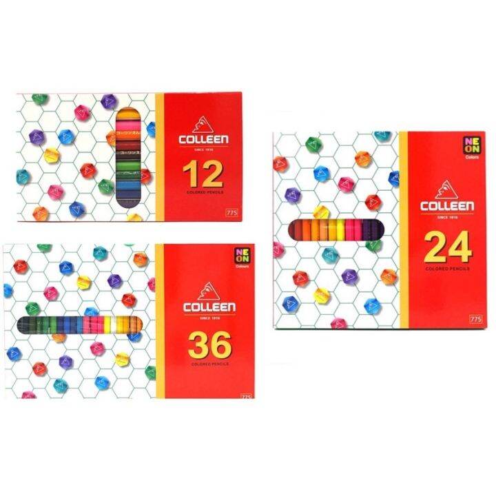 สีไม้คอลลีน (Colleen) 12/24/36 สี ของแท้ 100% ดินสอสีคอลลีน Colleen ...