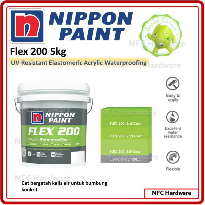 NIPPON FLEX 200 Acrylic Waterproofing 5KG | Lazada