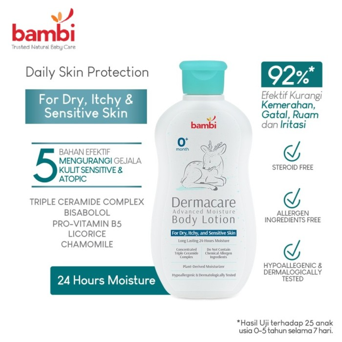 BAMBY Baby Dermacare Advanced Moisture Body Lotion Kulit Bayi Atopik ...