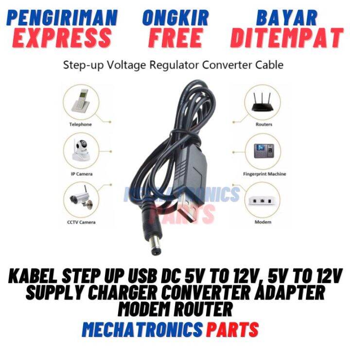 Kabel Step UP USB DC 5V to 12V, 5V to 12V Supply Charger Converter ...