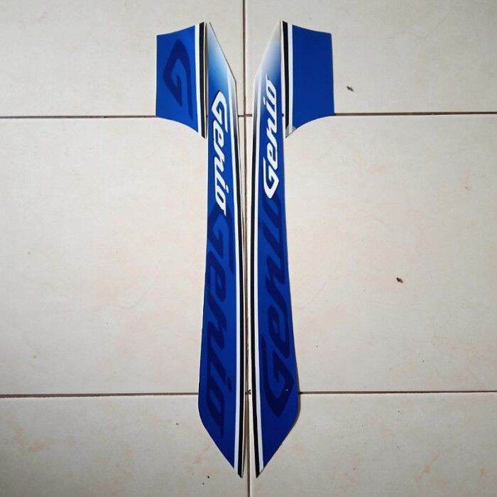stiker motor genio 2019 putih biru | Lazada Indonesia