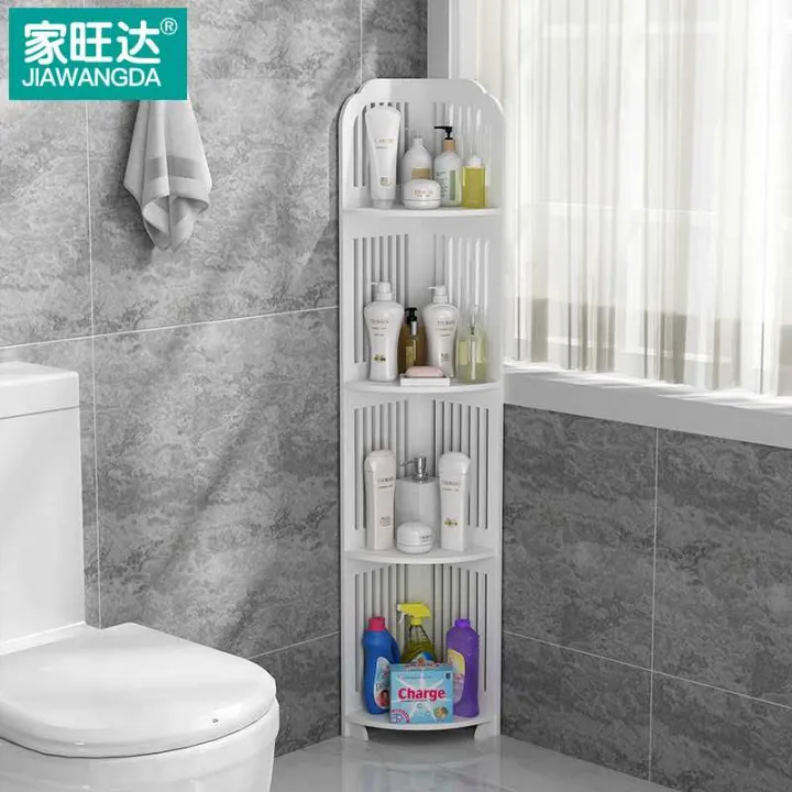 Floor-mounted toilet tripod vanity bathroom storage rack 4 layer ...