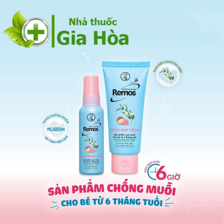 Remos Baby Spray / Cream (Rohto) Xịt / kem xua muỗi cho bé từ 6 tháng ...