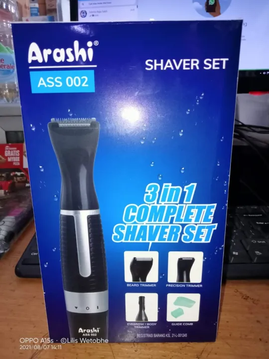Alat Cukur Rambut Atau Pencukur Rambut Set Lengkap 3 in 1 Arashi ...