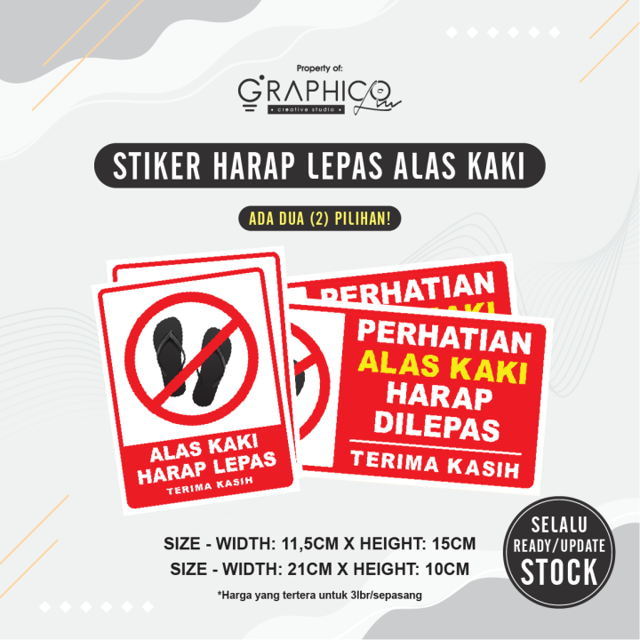 Stiker Alas Kaki Harap Lepas - Per 3/lbr | Lazada Indonesia
