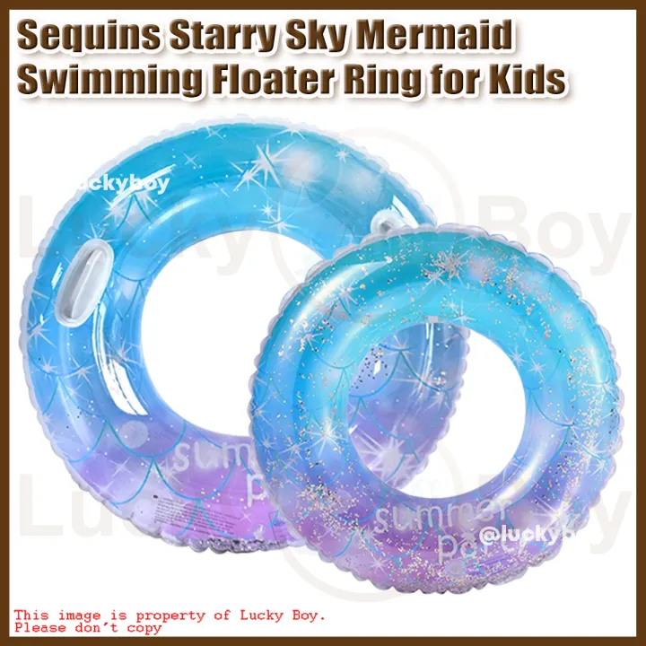 Sequins Starry Sky Mermaid Children Armpit Swimming Floater Ring for ...