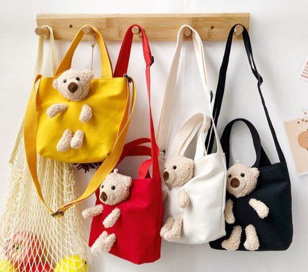 GIRLS CANVAS CROSSBODY TOTE HANDBAG/SHOULDER BAG | Lazada