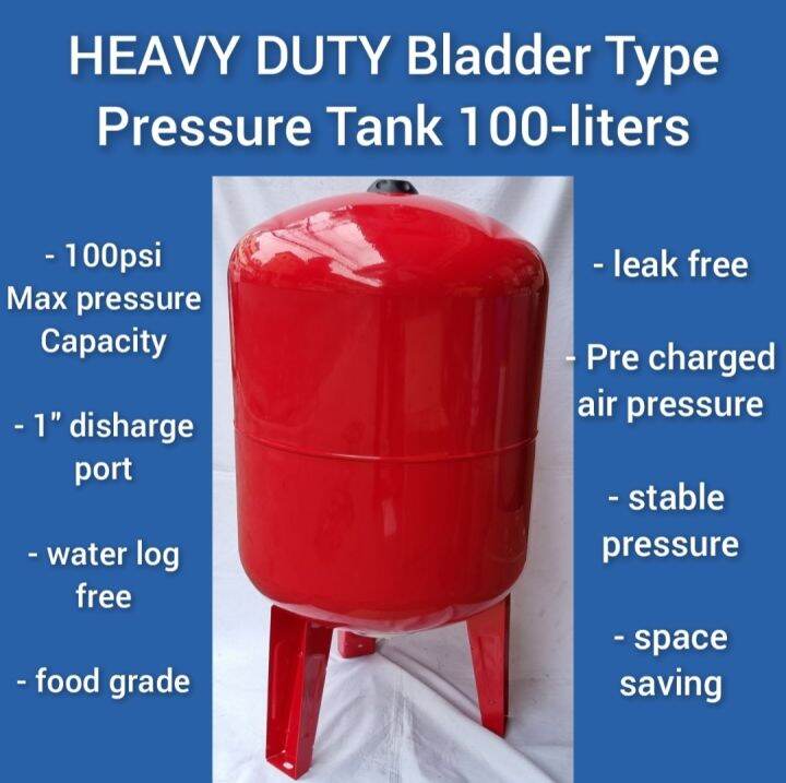 HEAVY DUTY Bladder Type Pressure Tank 100-liters | Lazada PH