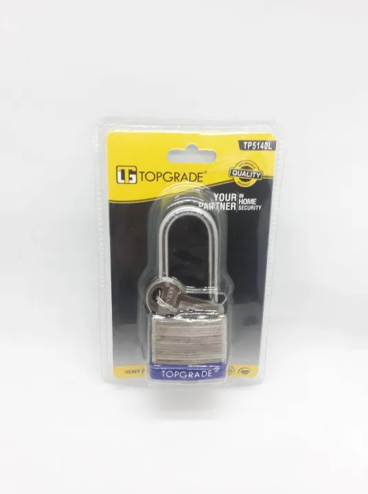 TOPGRADE HEAVY DUTY LAMINATED PADLOCK LONG SHACKLE 40mm | Lazada PH