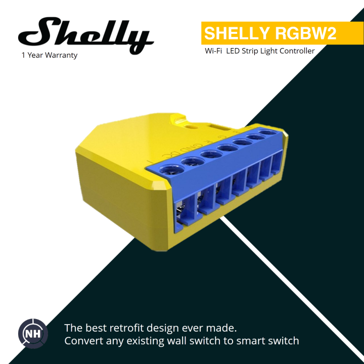 Shelly RGBW2 (WiFi Smart Switch for 4 Channel LED Strip Controller iOS ...