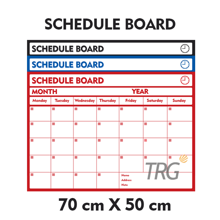 TRG - Schedule Board Basic TRG - Papan Jadwal Papan Whiteboard Flexible ...