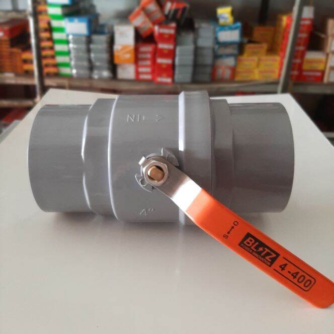 Ball valve 4 inch Blitz gagang besi Stop kran PVC | Lazada Indonesia