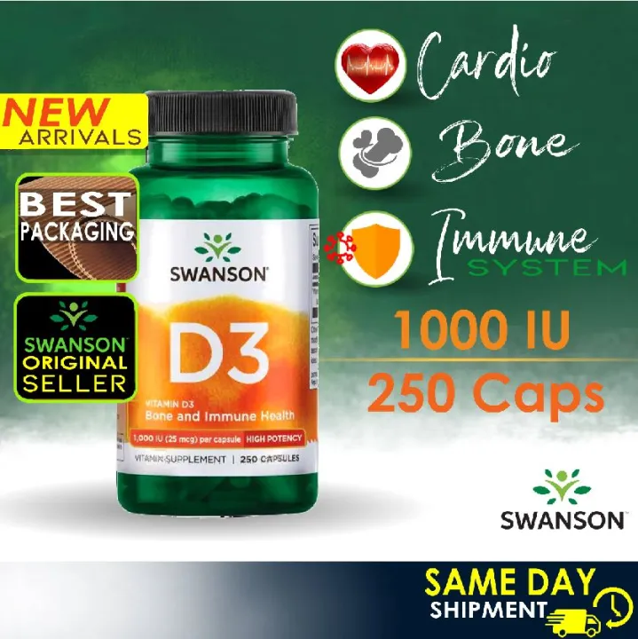 Swanson Vitamin D3 1000 IU 250 Caps | Lazada PH