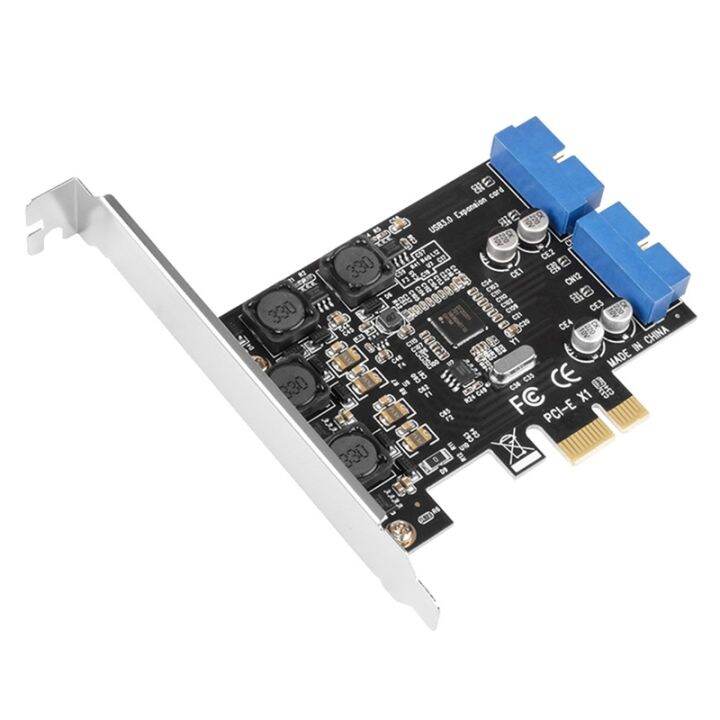 PCIE to Dual 2 Ports Expansion Card 19PIN USB 3.0 Card PCI-E to PCI ...