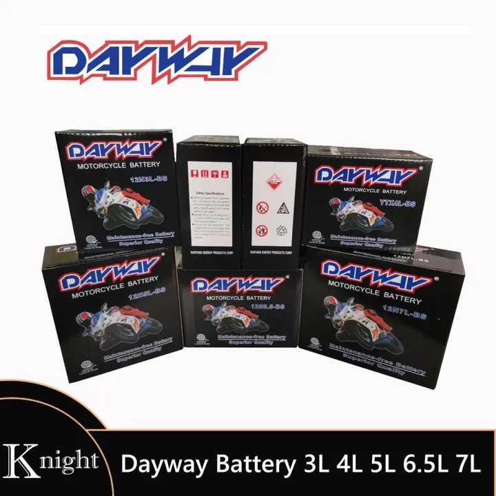 E.G Motorcycle Parts Motor DayWay 100 Original Battery 3L 4L 5L 6.5L 7L Battery Charger | Lazada PH