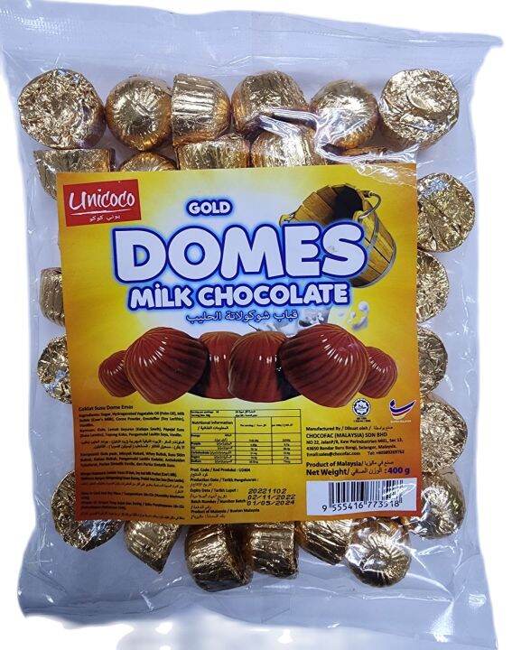 Unicoco Domes Milk Chocolate 400g/800g Gold, Rainbow | Lazada