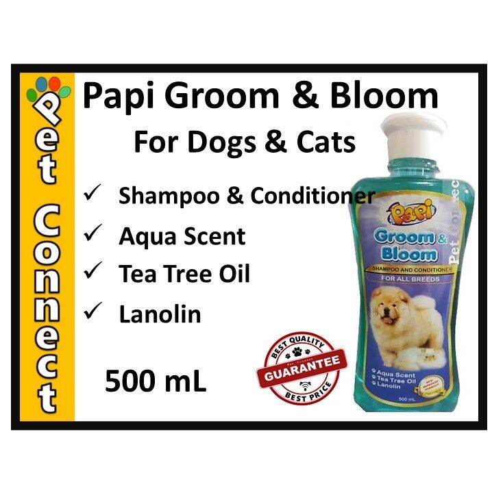 PAPI Groom and Bloom Dog and Cat Shampoo & Conditioner BLUE 500 mL ...