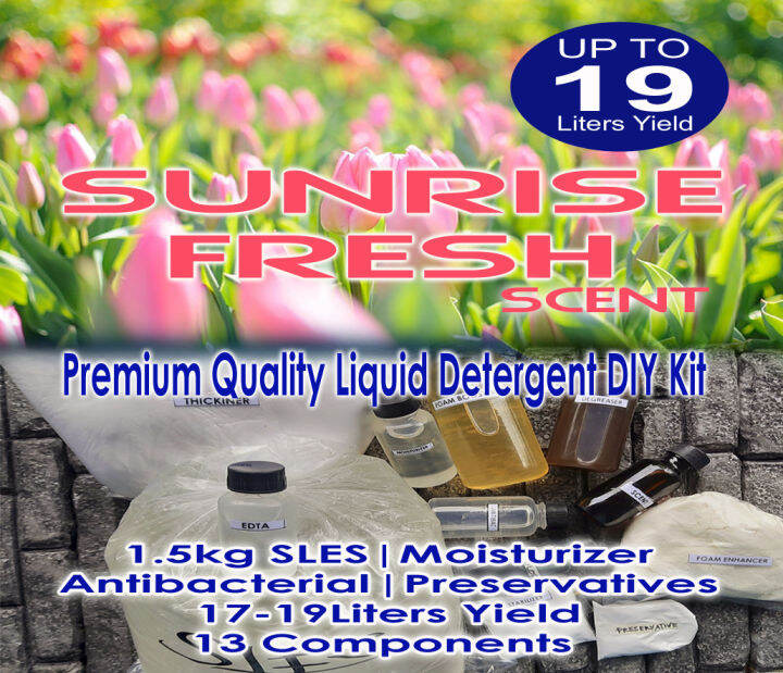 Sunrise Fresh scent|Premium Quality Liquid Detergent DIY Kit ...