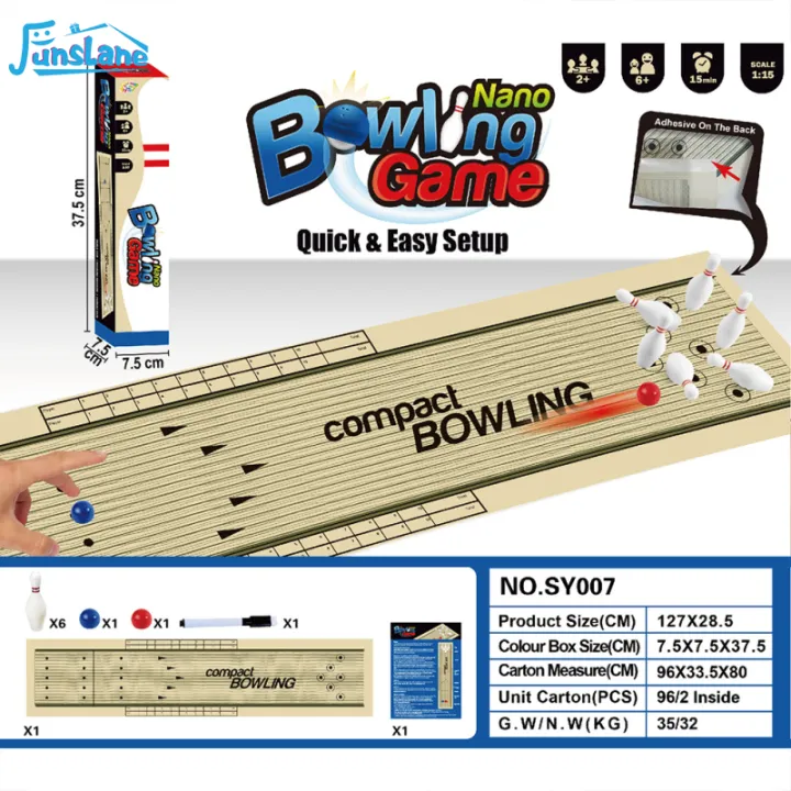 FunsLane โต๊ะดัดผมลูกบอล/โบว์ลิ่งในร่มของเล่นแบบโต้ตอบพ่อแม่ลูกเกม ...