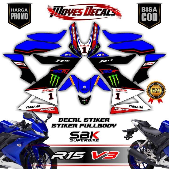 ⭐⭐⭐⭐⭐Decal R15 V3, Stiker R15 V3, Decal Stiker R15 V3, Moto3 Full Body ...