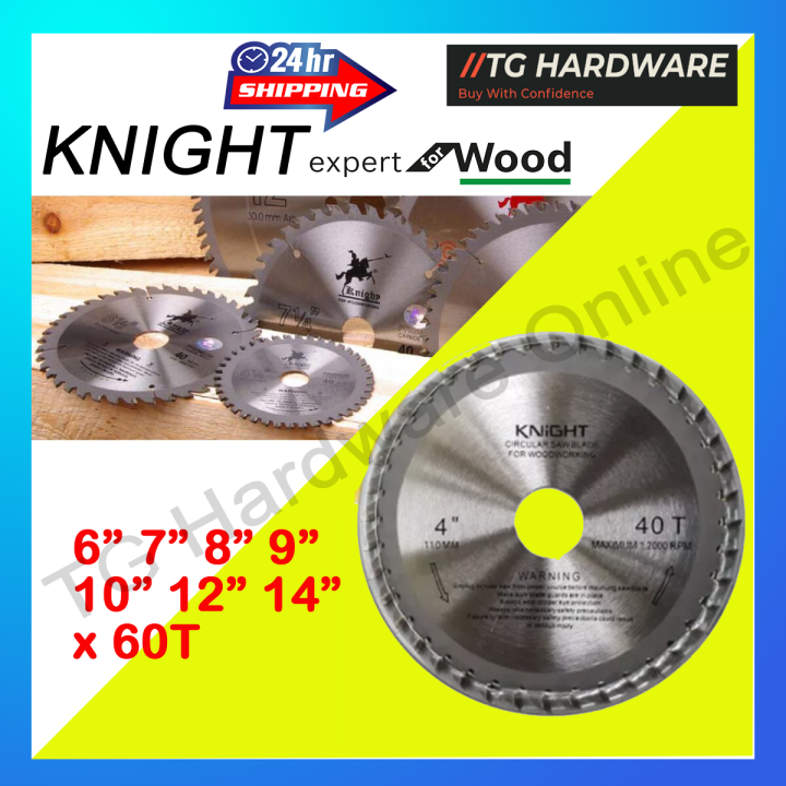 Knight 60T x 5" 6" 7" 8" 9" 10" 12" 14" INCHES CIRCULAR SAW BLADE WOOD ...