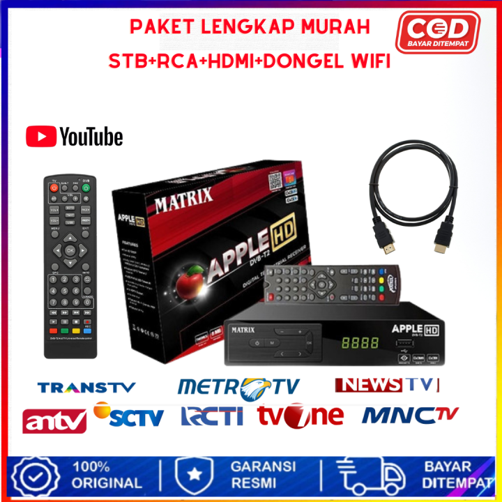 Set Top Box Tv Digital Matrix Apple DVB T2 Apple HD EWS / set top box dvb t2 / set box tv ...