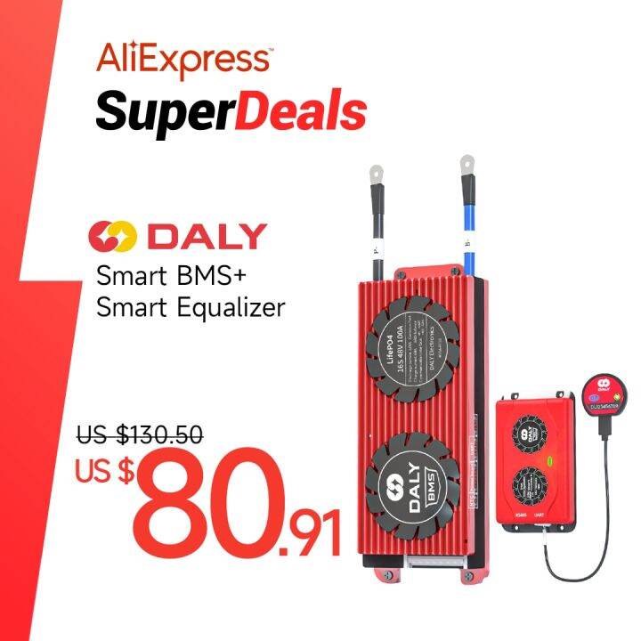 Daly Smart BMS Smart Active Balancer bms lifepo4 4s 12v 8S 12S 16S 24S 12V 24V 36V 48V 30A 60A ...