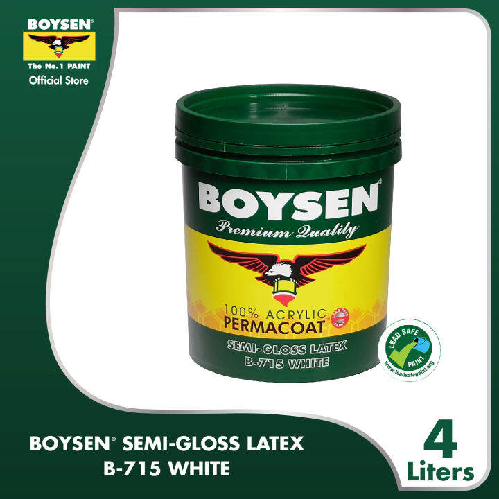 BOYSEN Permacoat Semi-Gloss Latex White B715-4L | Lazada PH