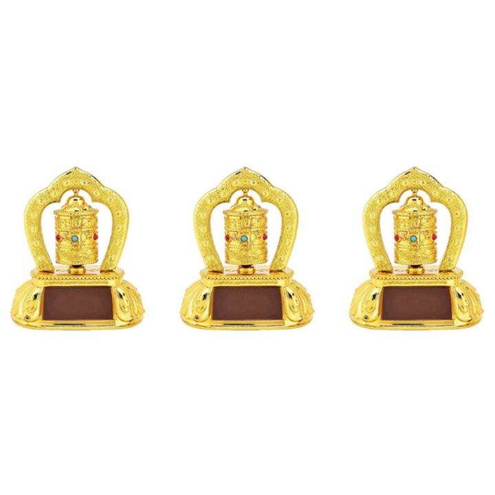 3X Solar Energy Prayer Wheel, Car Spinning Prayer Wheel Solar Energy ...