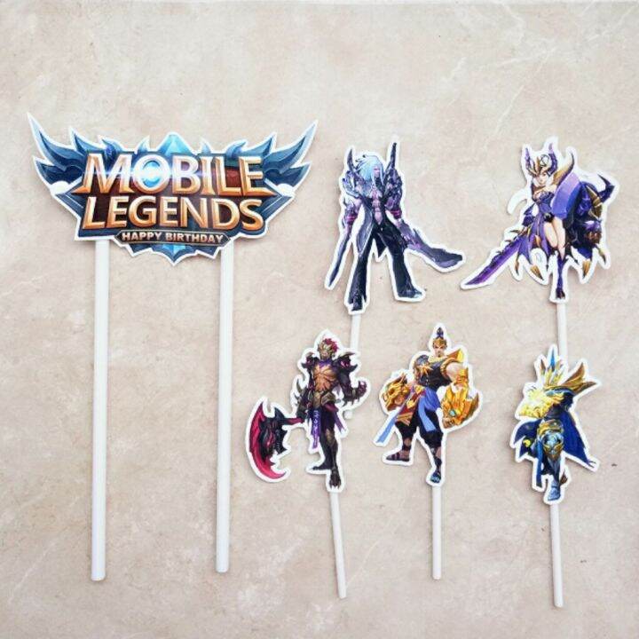 topper toper cake hiasan kue ulang tahun karakter mobile legends ...