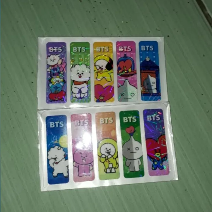 2 PAK PEMBATAS BT21 / PEMBATAS BUKU PLASTIK BTS / KPOP KOREA NOTES BOOK ...