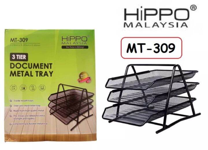 HIPPO 3-TIER DOCUMENT TRAY MT309/TRAY BESI 3 TINGKAT | Lazada