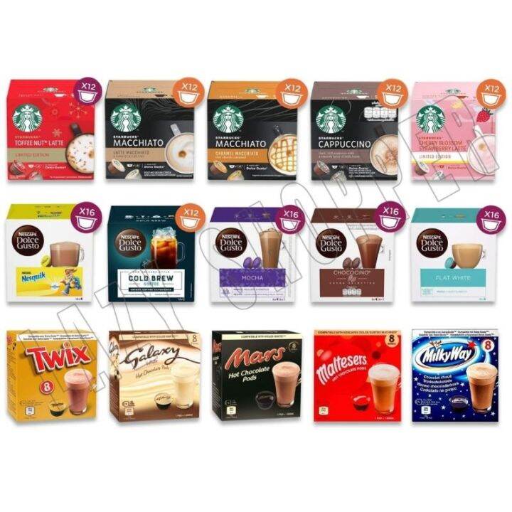 DOLCE GUSTO Nescafe / Starbucks / Dunkin' / Friends Compatible Capsules ...