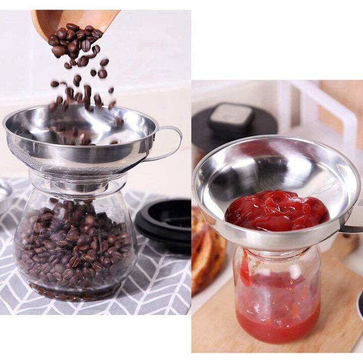 Kitchen Jam Funnel Funnel Stainless Steel Set with Preserving Jars ...