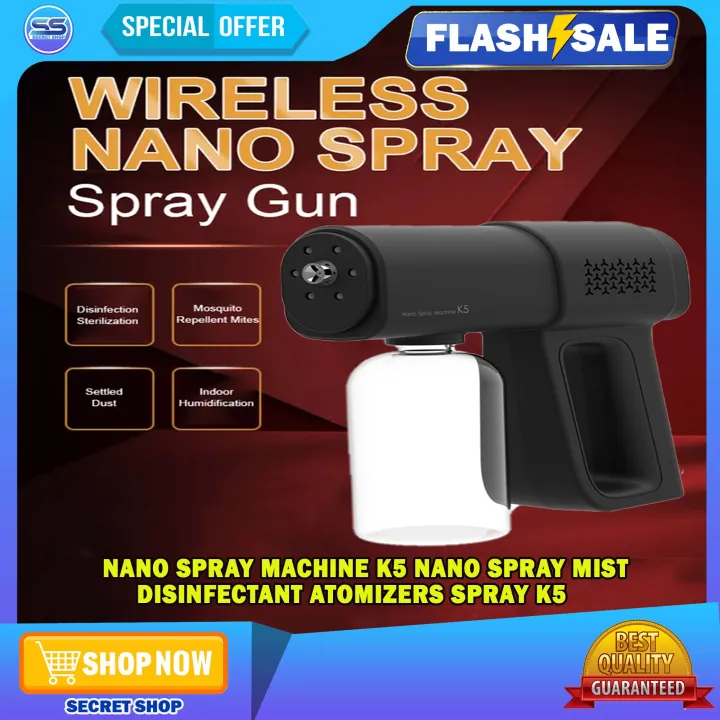 AUTHENTIC NANO SPRAY MACHINE K5 NANO SPRAY MIST DISINFECTANT ATOMIZERS SPRAY K5 WIRELESS ...