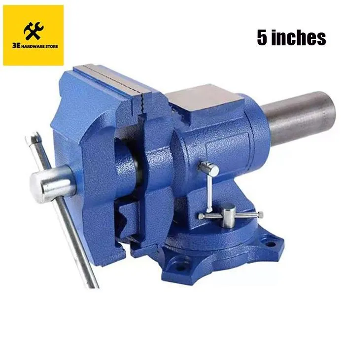 5 inch Multipurpose Bench Vise 360-Degree Swivel Base and Head with ...