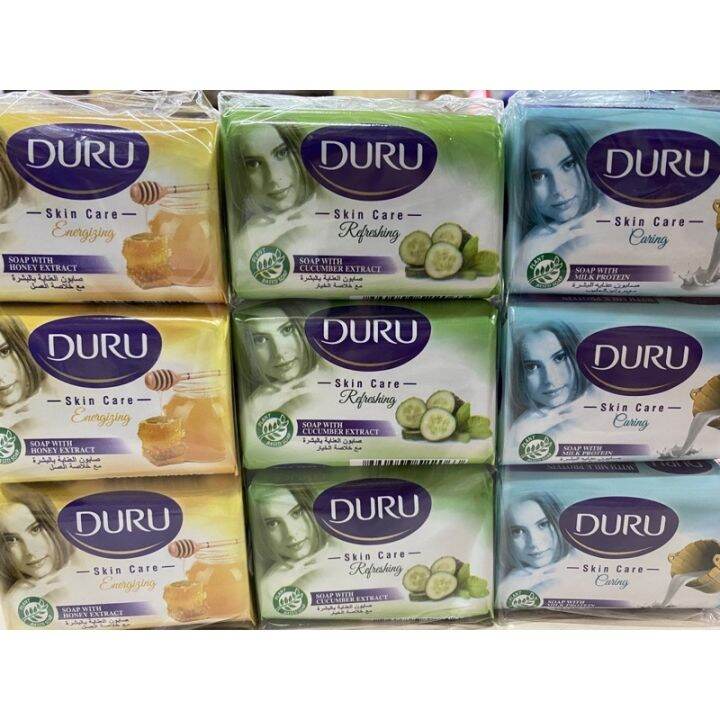 Duru Skin Care Bar Soap 65g | Honey Extract | Cucumber | Milk | Lazada