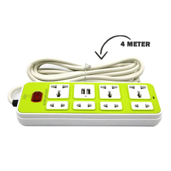 25A Universal Power Socket USB Extension Cord 3 Meters | Lazada PH